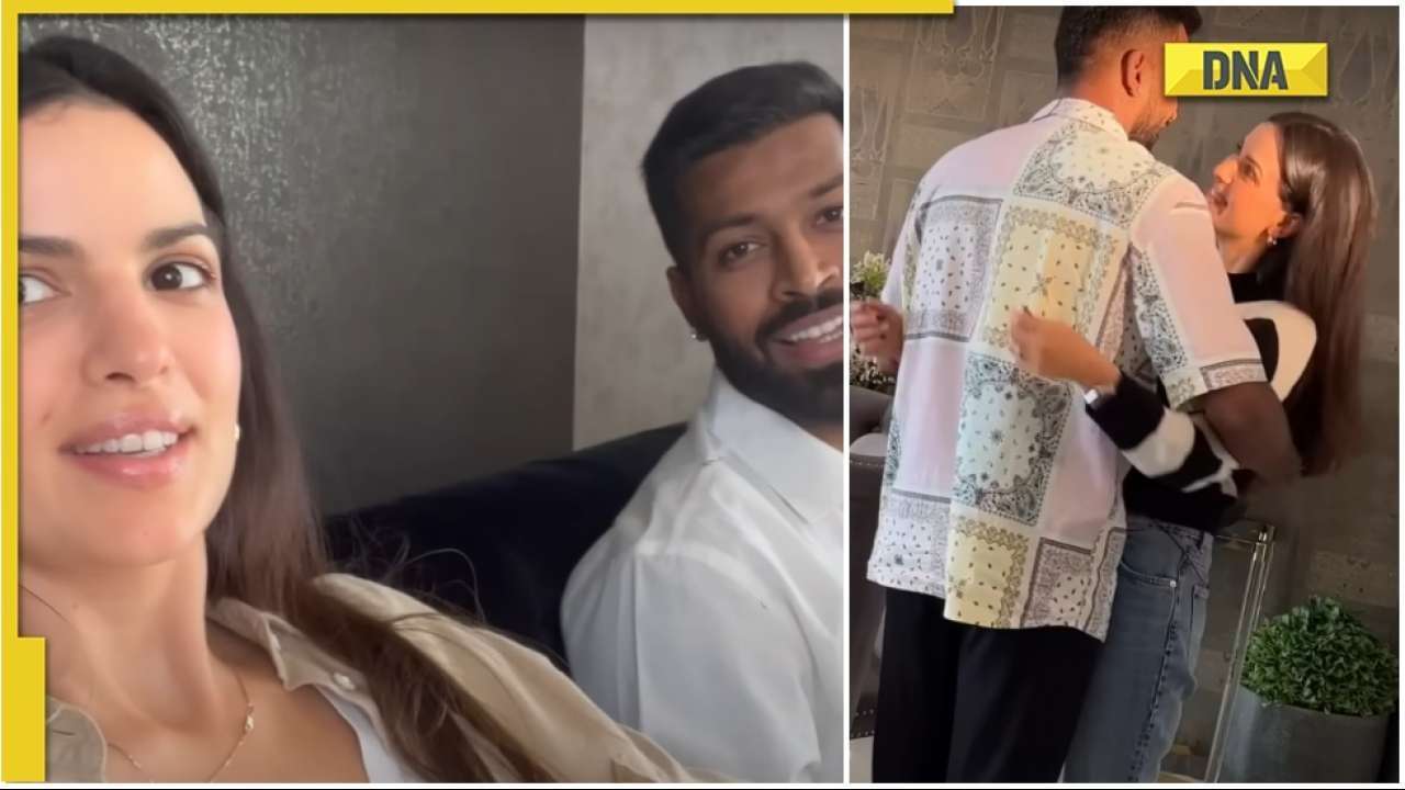 Hardik Pandya kisses wife Natasa Stankovic as they groove on 'Saathi ...