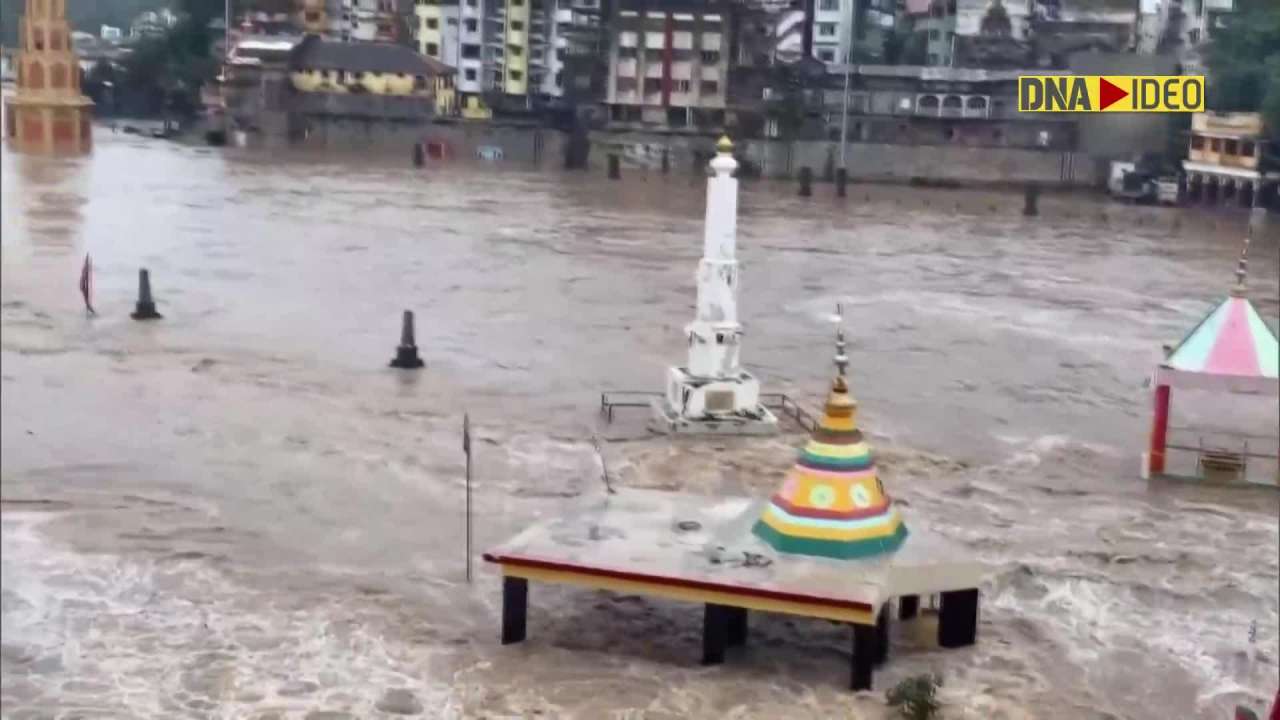 Maharashtra: Temples submerge near Godavari river in Nashik due to heavy downpour