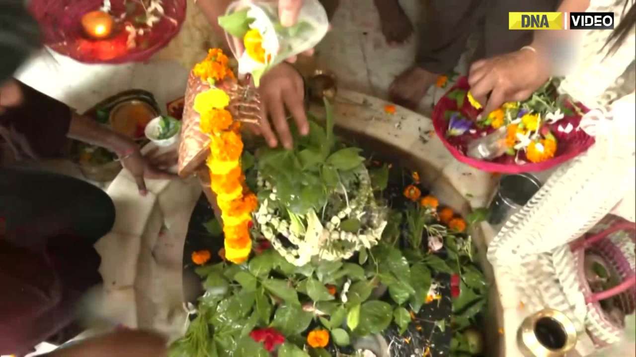 Devotees offer prayers at Shiva Temple on 3rd Monday of Sawan