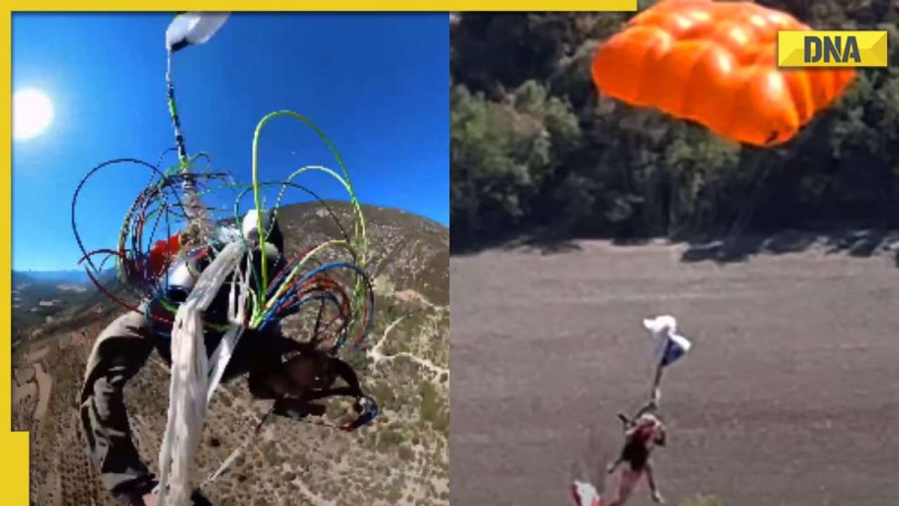 Man faces near-death experience while paragliding: Watch this viral video