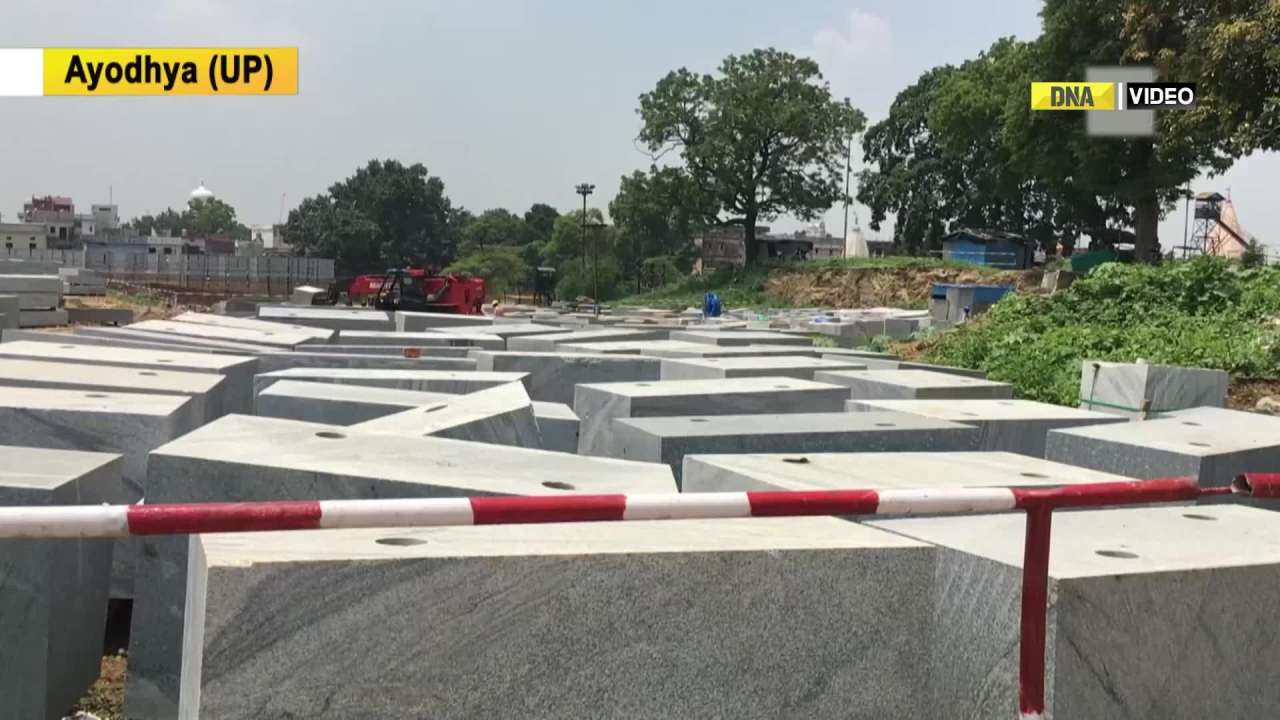 UP: Construction of Ram Mandir in full swing in Ayodhya