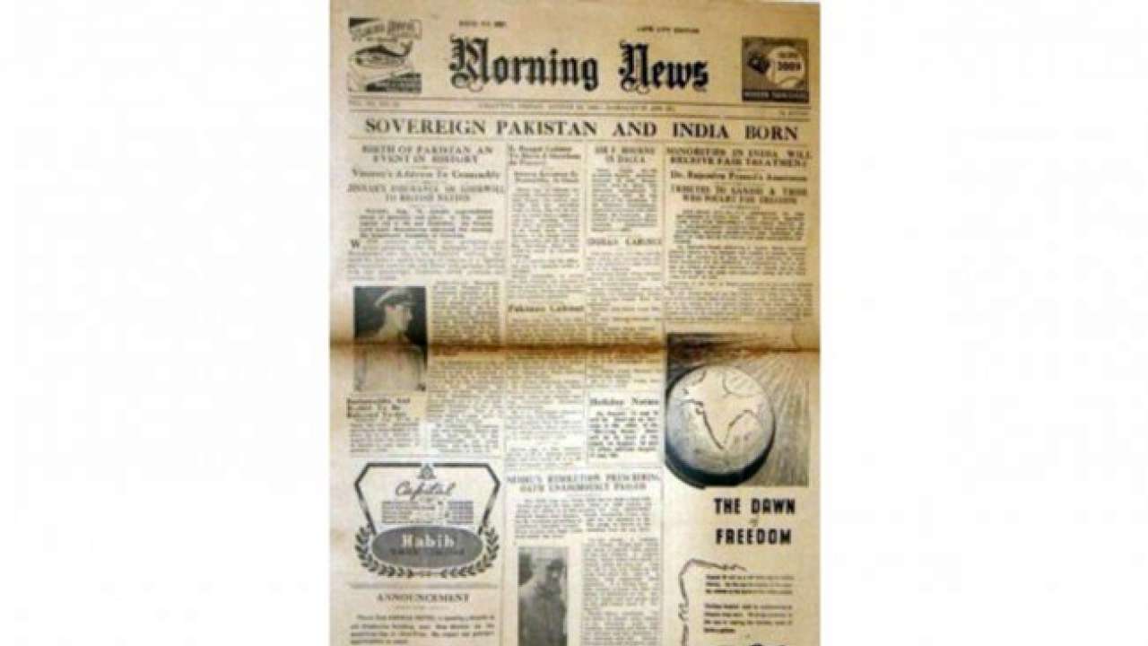 In pics: How newspapers reported India's Independence and Partition in 1947