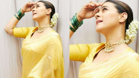Kajol looks radiant in yellow saree, drops stunning photos on Instagram