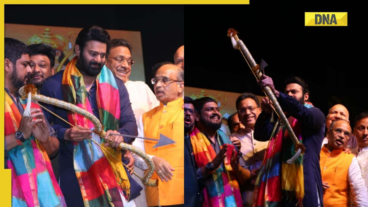 Adipurush actor Prabhas performs Ravan Dahan at Red Fort on Dussehra