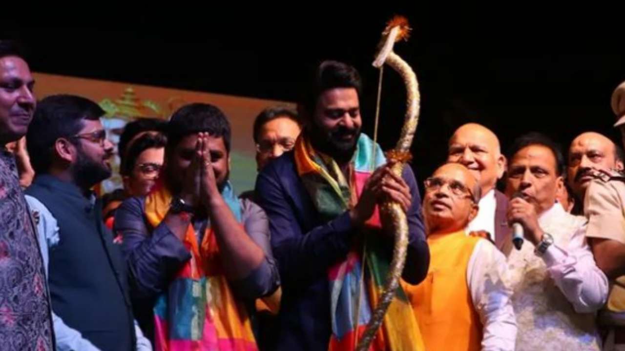 Adipurush actor Prabhas performs Ravan Dahan at Red Fort on Dussehra