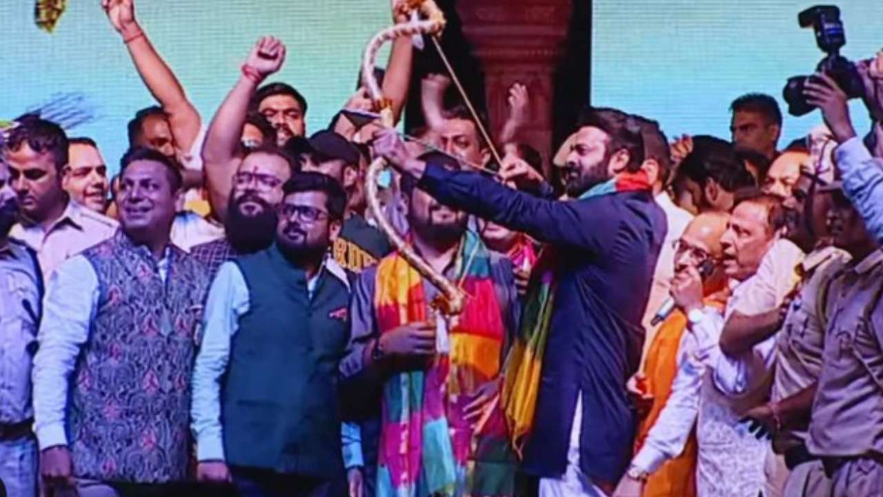 Adipurush actor Prabhas performs Ravan Dahan at Red Fort on Dussehra