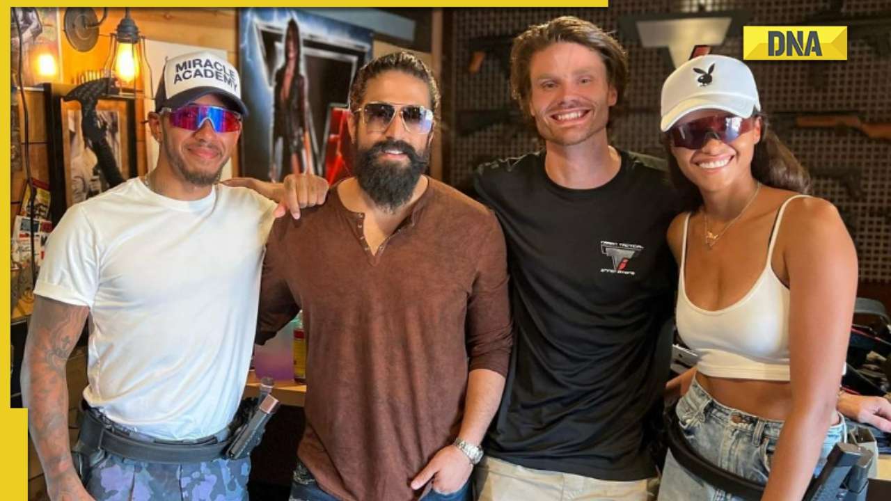 KGF Chapter 2 star Yash poses with F1 champion Lewis Hamilton, photo ...