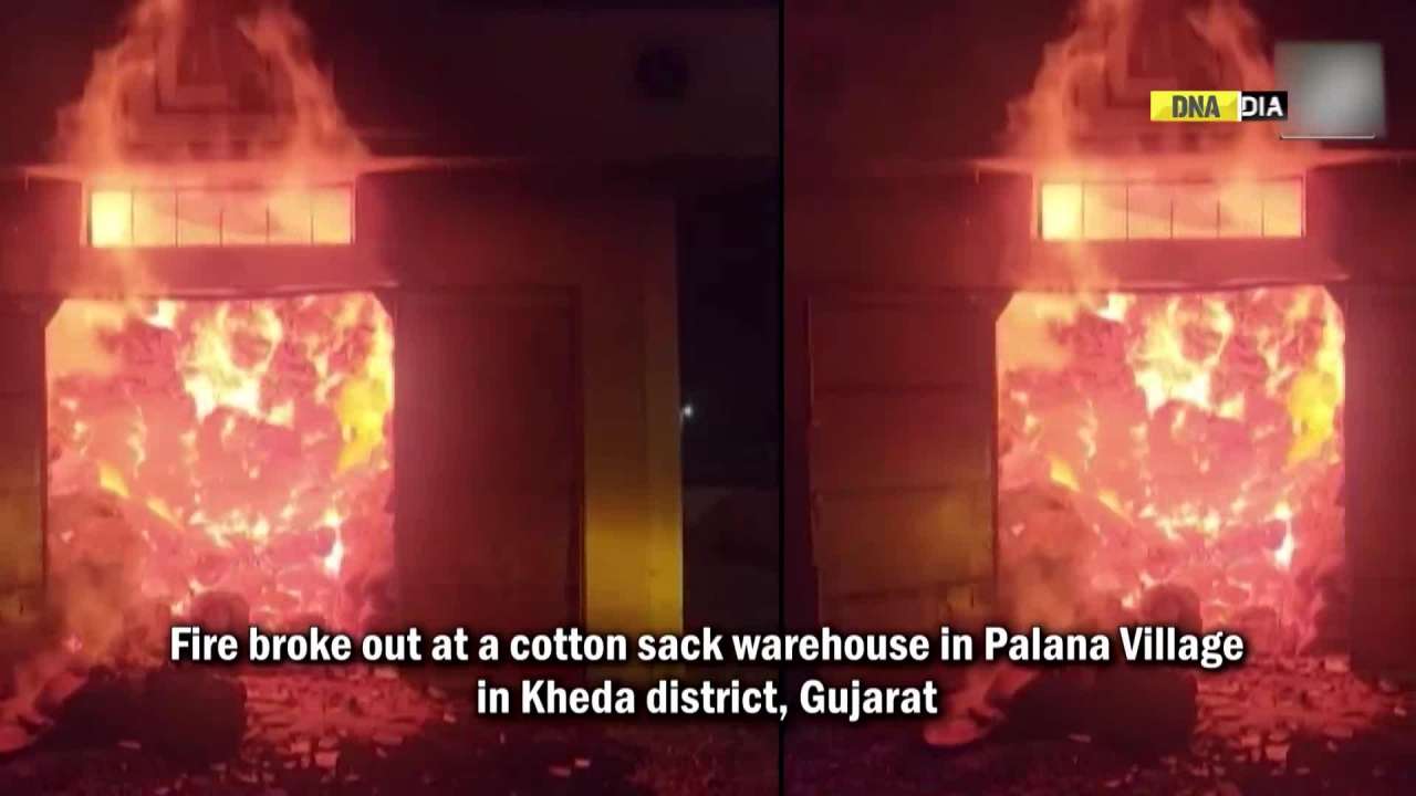 Gujarat: Fire breaks out at cotton sack warehouse in Kheda