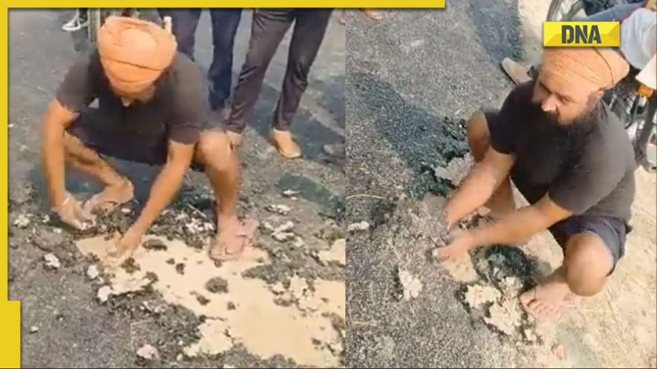 UP: Man rips up road constructed for Rs 3.8 crore to expose poor ...