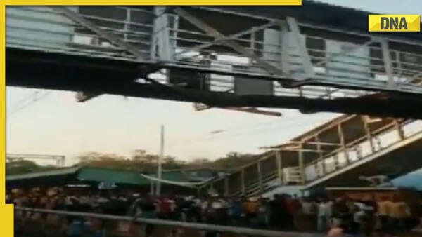 Maharashtra: Part of foot over bridge at Balharshah railway station ...
