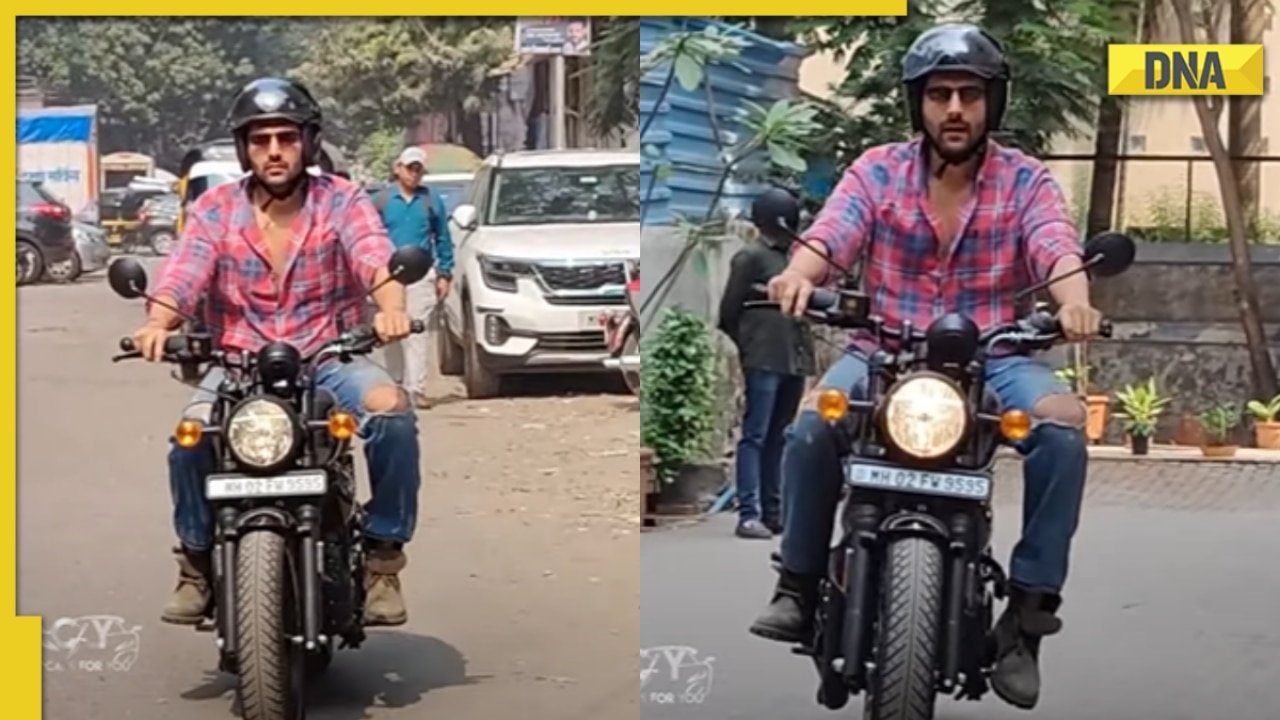 Kartik Aaryan leaves Aanand Rai’s office on a Royal Enfield Hunter 350 ...