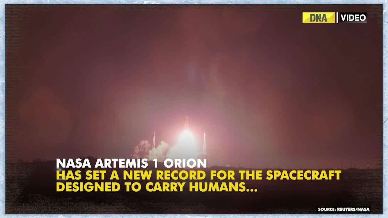 NASA Artemis 1 Orion sets new record in space
