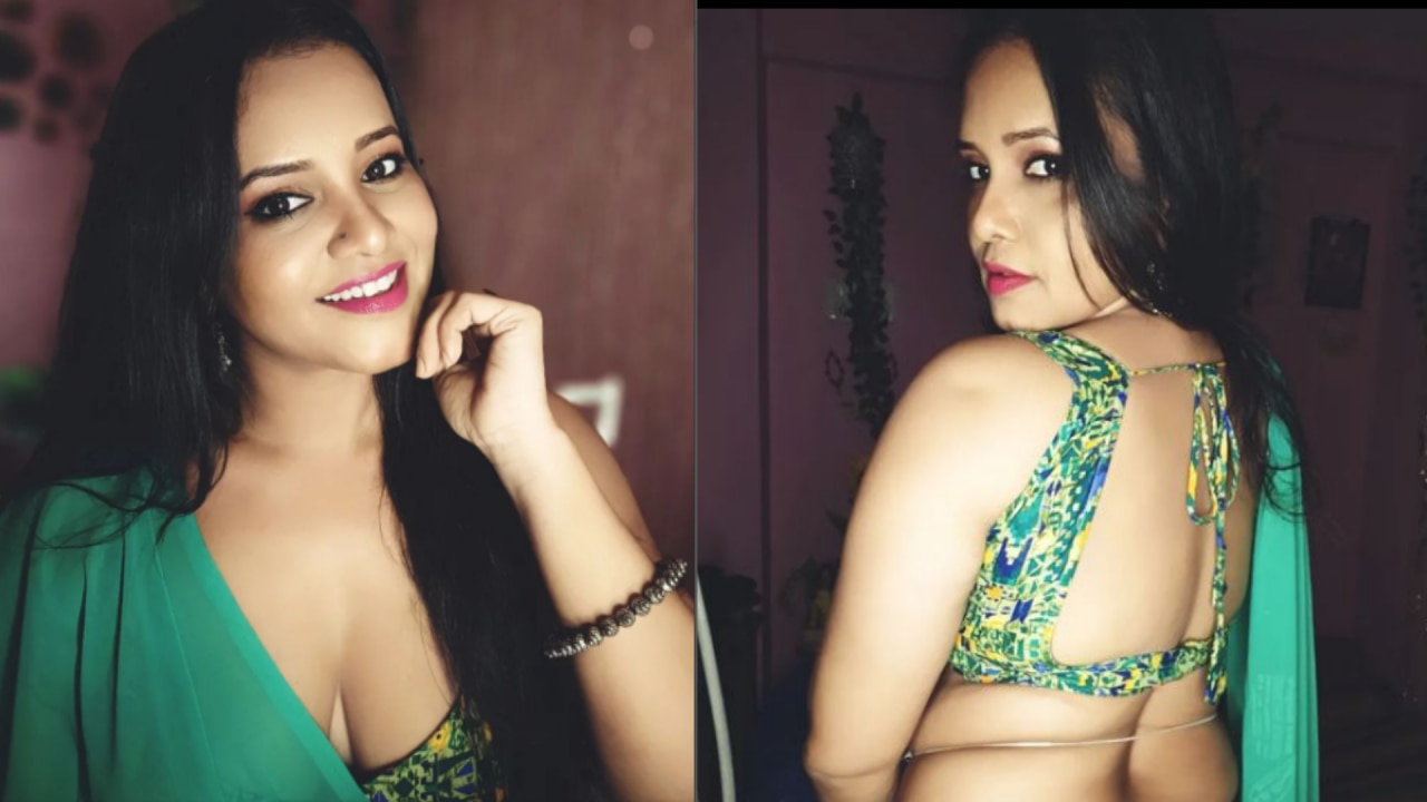 Ullu की सीरीज Palang Tod और Charmsukh की ये हसीना बिकिनी ही नहीं साड़ी में भी देती है किलर पोज ...