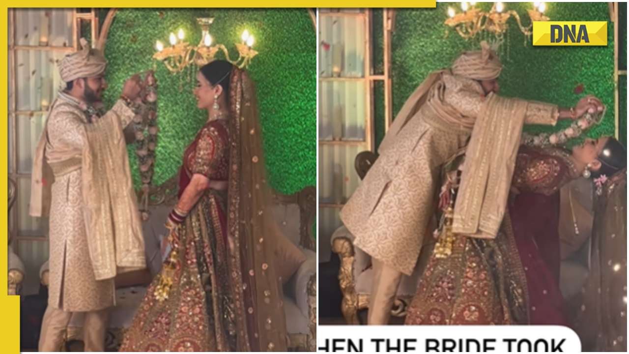 Bride's incredible yoga flex during varmala ceremony stuns internet ...