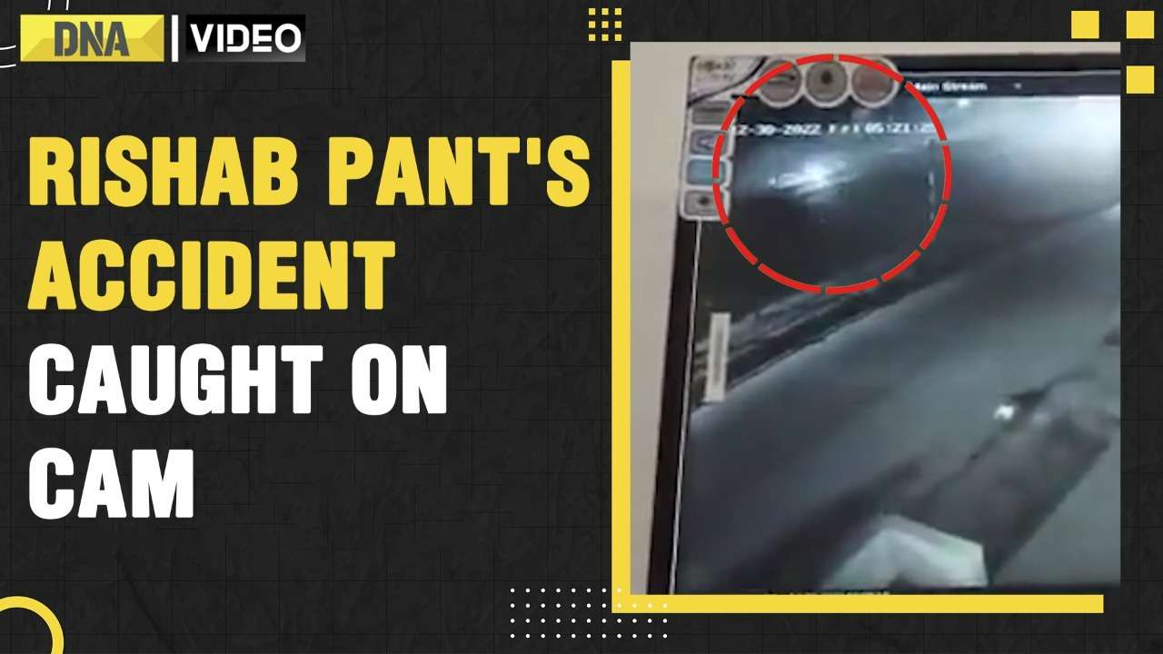 Watch: CCTV footage of Rishabh Pant's car crashing into divider