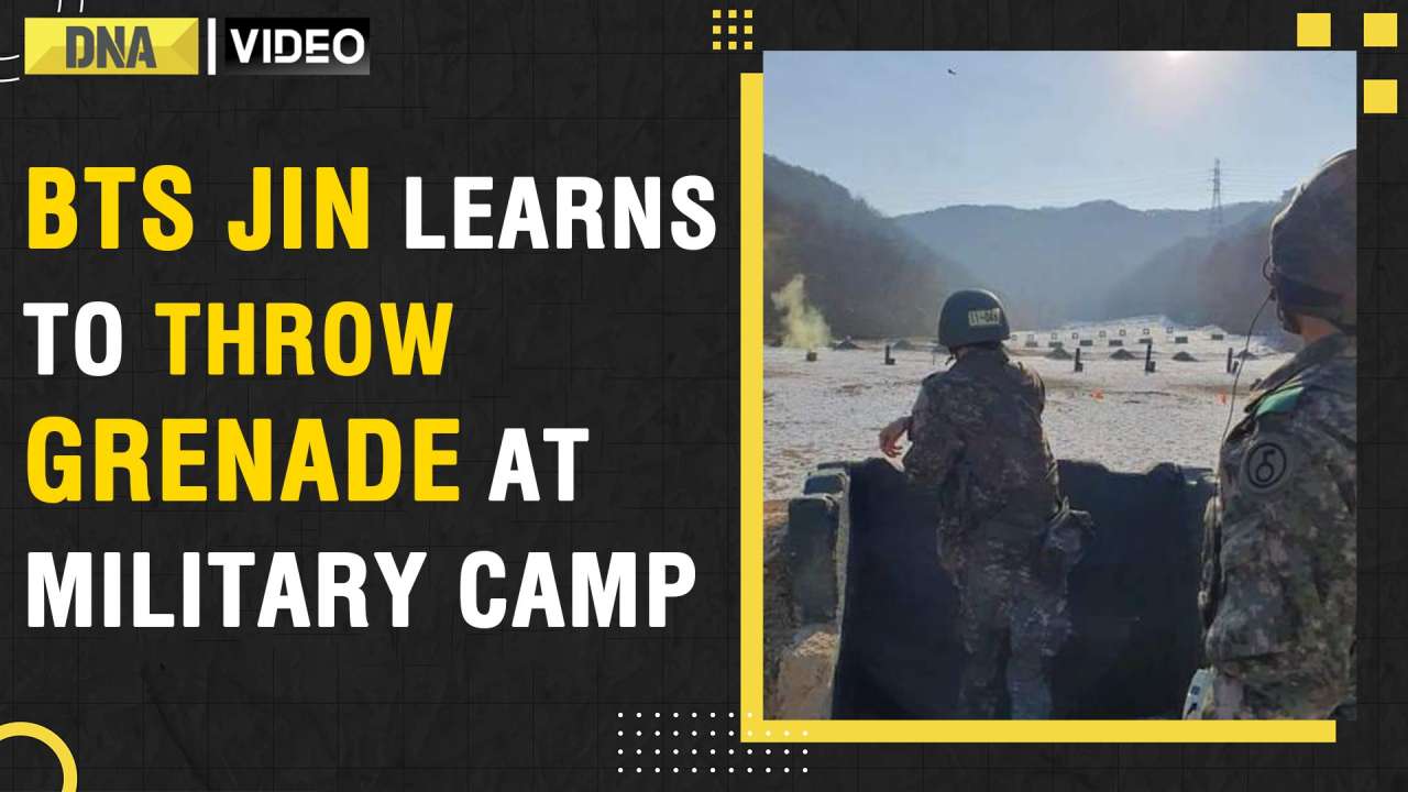 Watch: BTS Jin learns to throw grenade at military camp, BTS army is proud