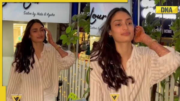 Watch: Athiya Shetty spotted in first public appearance post wedding with KL Rahul, netizens ...