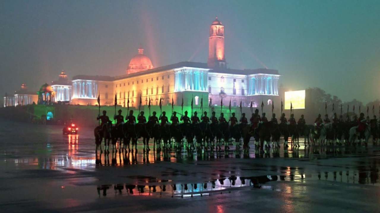Beating Retreat held amid light rain as Republic Day celebrations come ...