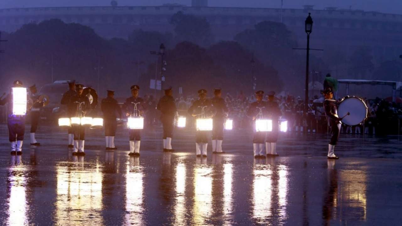 Beating Retreat held amid light rain as Republic Day celebrations come ...