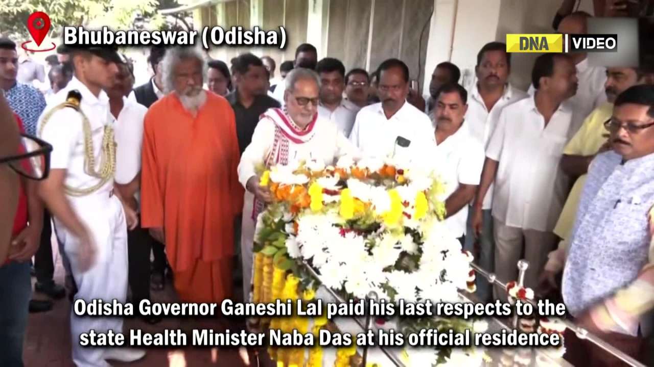 Odisha Governor Ganeshi Lal pays last respects to Naba Das in Bhubaneswar