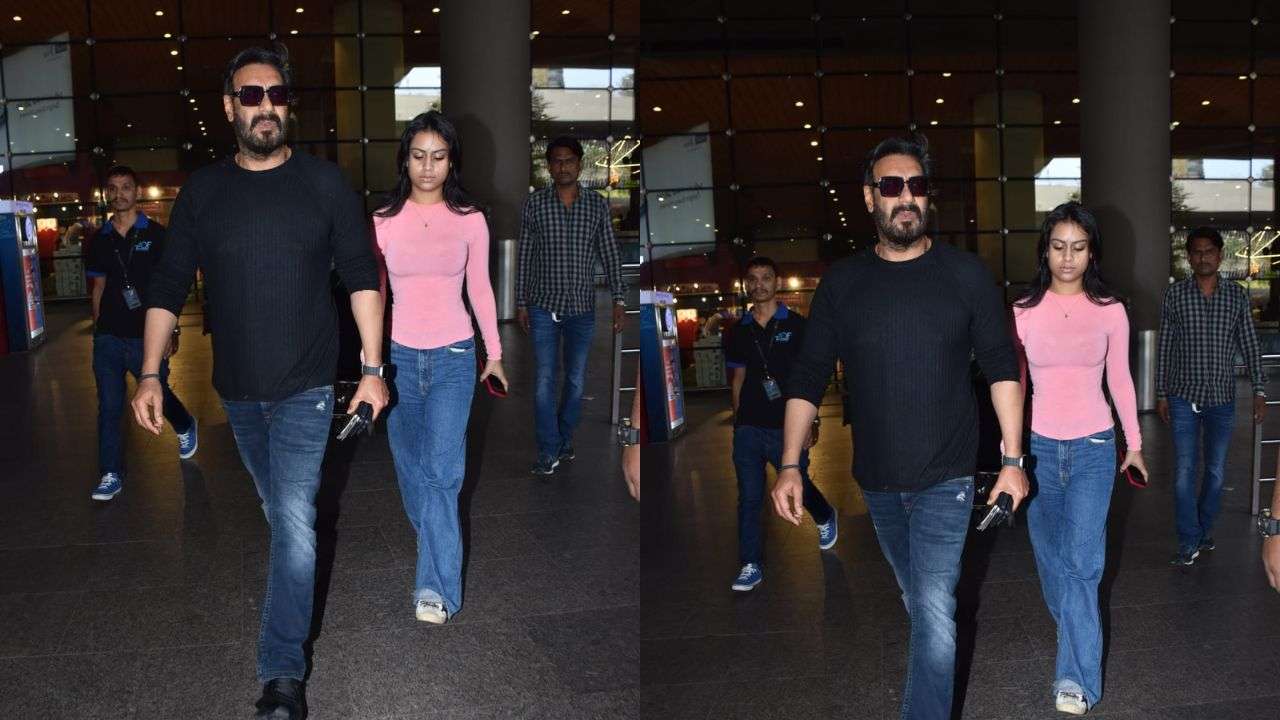 Nysa Devgn charms in no makeup look, walks with father Ajay Devgn at ...