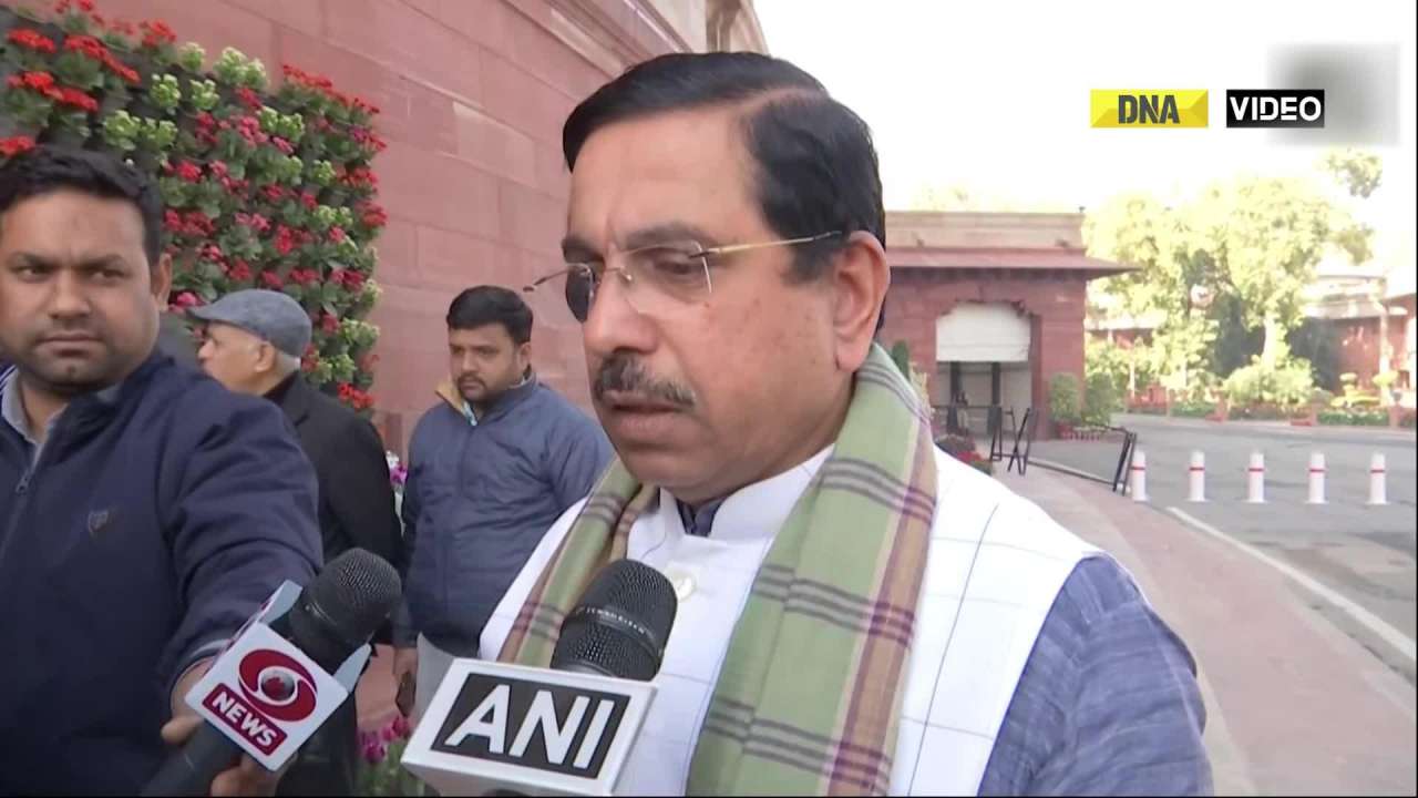 Union Minister Pralhad Joshi reacts to Parliament Session
