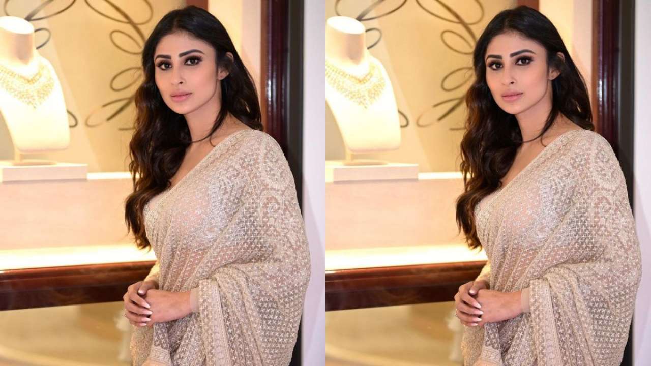 Mouni Roy raises temperature in Falguni Shane Peacock saree, whopping price revealed