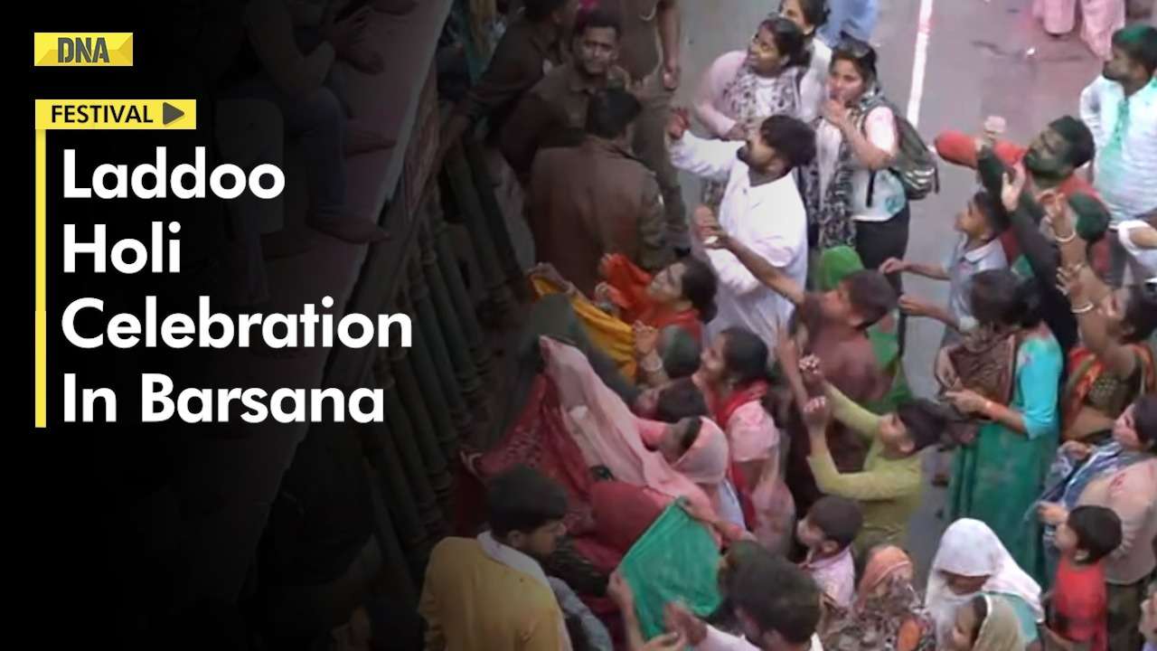 Watch: Special Laddu Holi celebration with traditional fanfare in ...