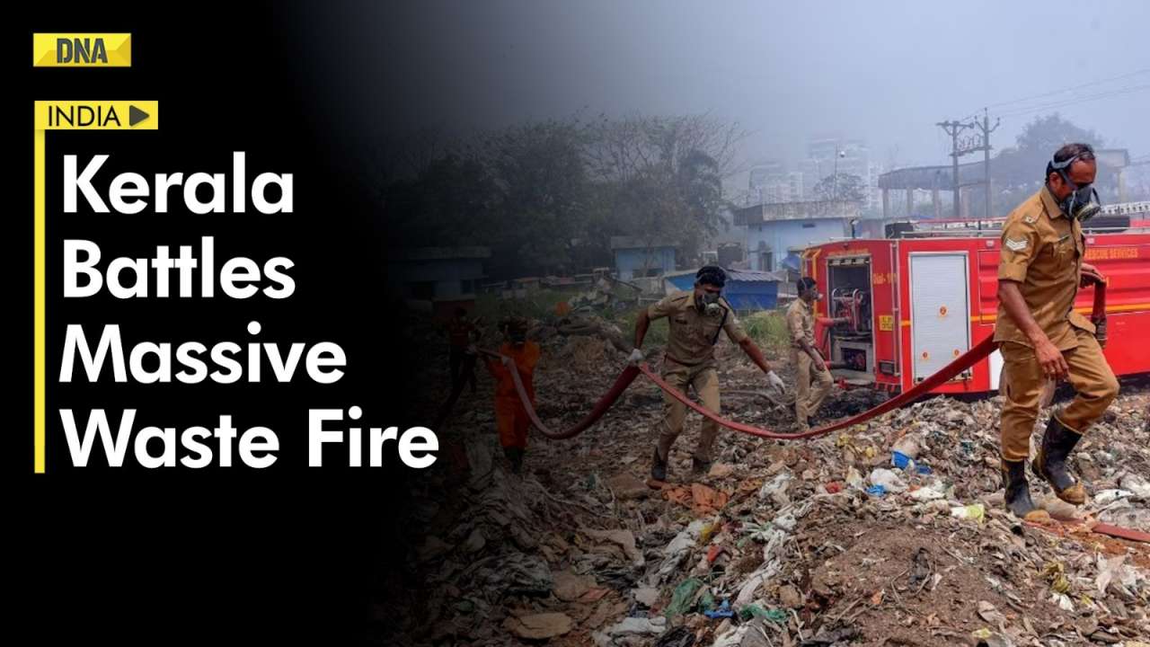 Massive fire breaks out at Kerala's solid waste plant, officials ...