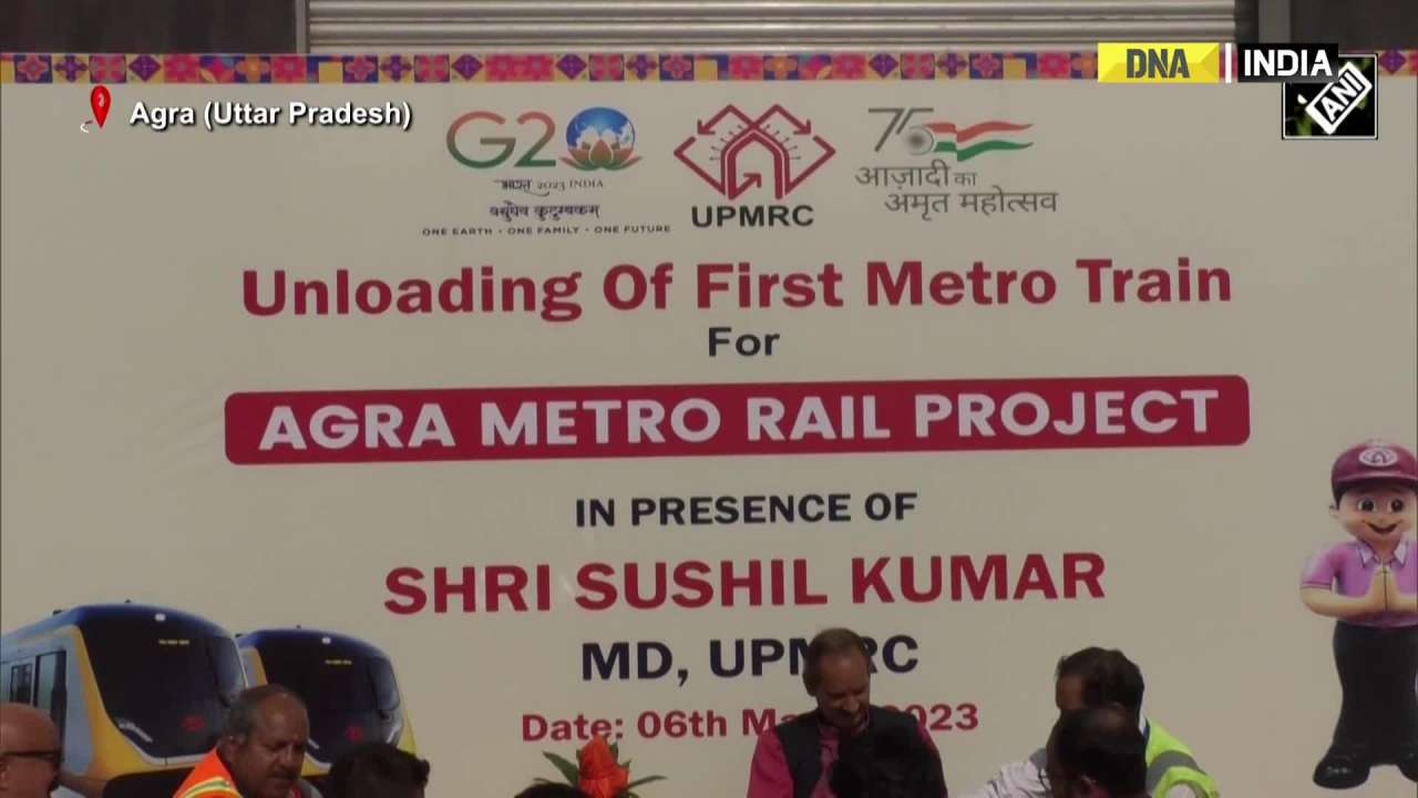 UP: First metro train of Agra Metro Project arrives at depot