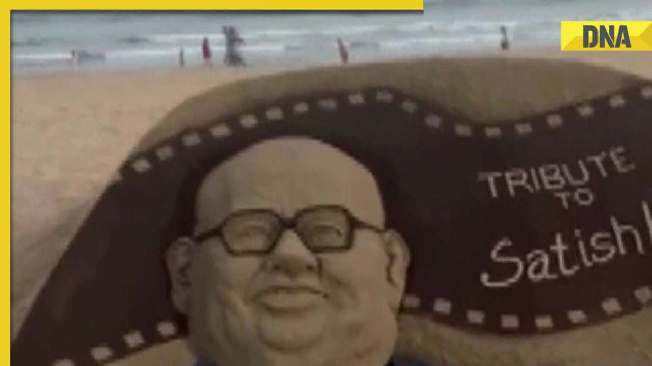 Sand artist pays lovely tribute to Satish Kaushik with stunning artwork ...