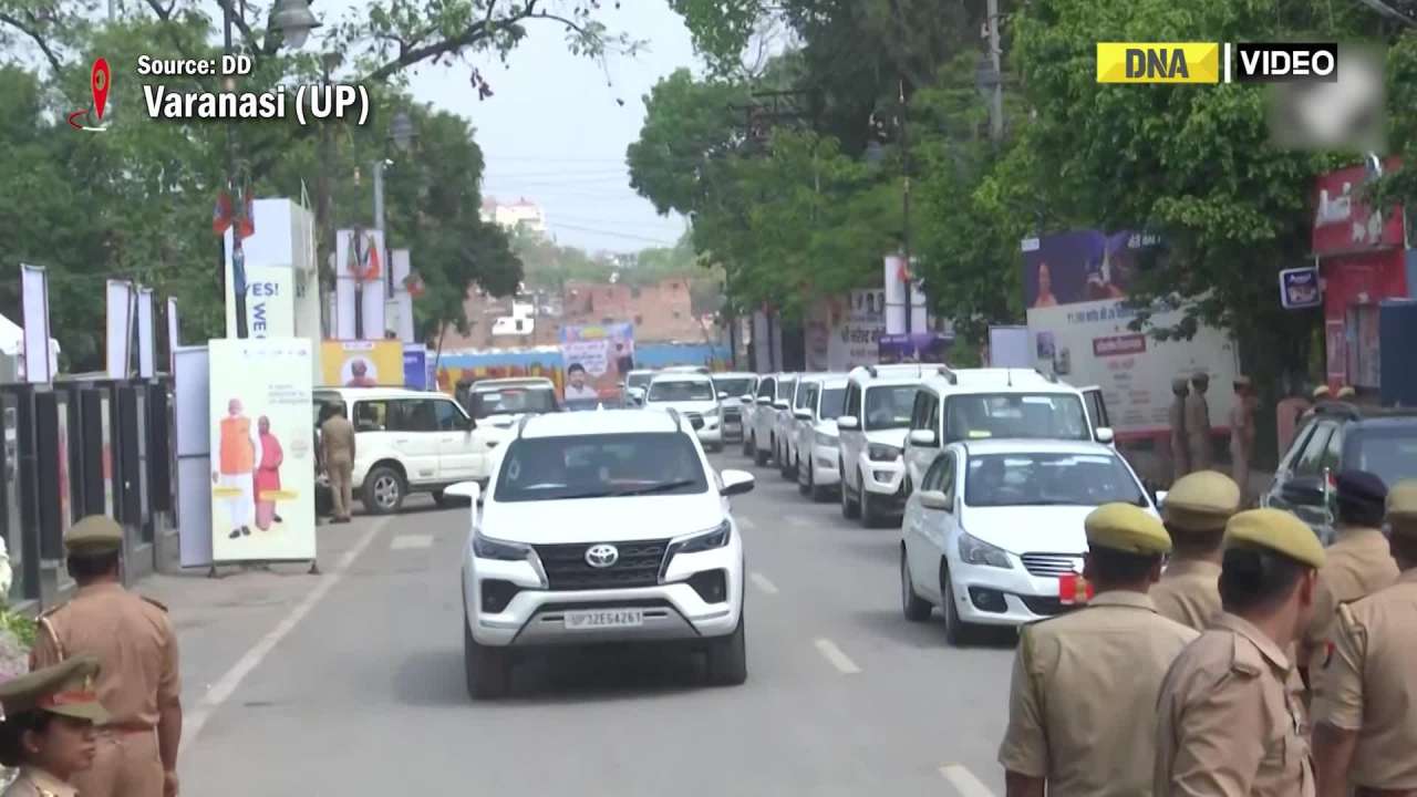 UP: PM Modi inspects exhibition at Rudrakash Convention Centre in Varanasi