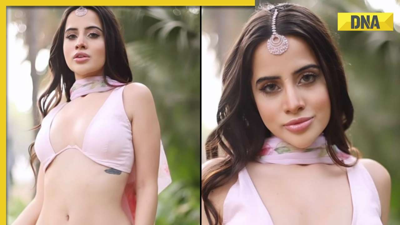 Urfi Javed flaunts her toned figure in pink saree, fans say it's 'miracle'