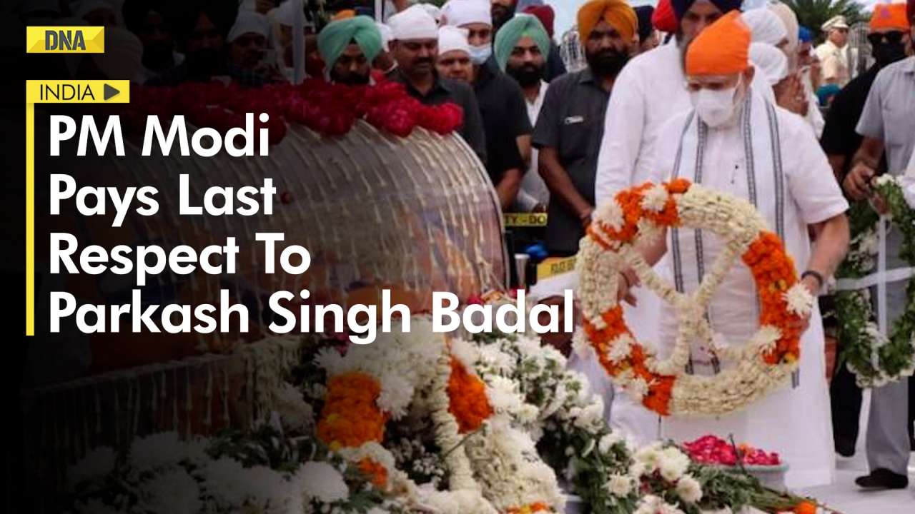 PM Narendra Modi pays last respects to former Punjab CM Parkash Singh Badal