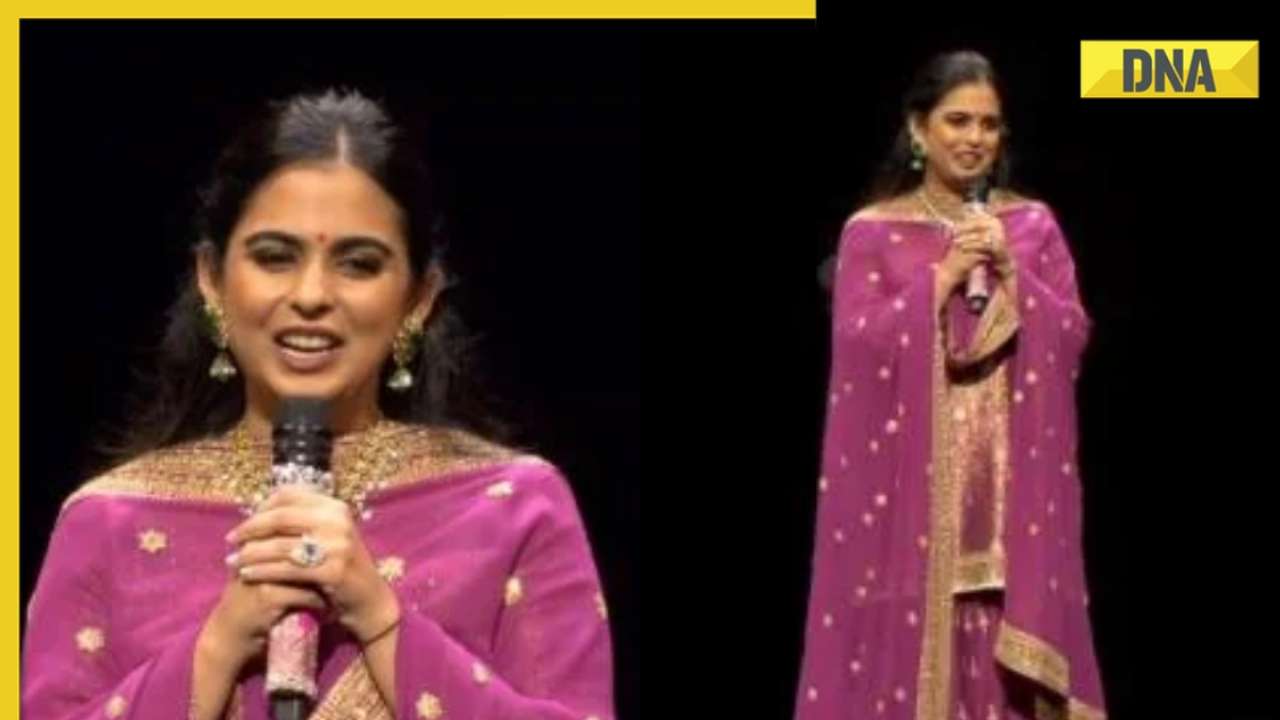 Isha Ambani dons customised sharara set from Lajjoo at NMACC event ...