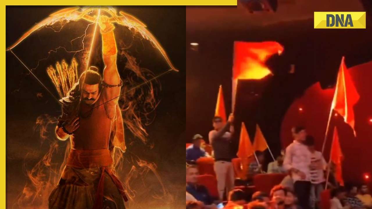 Saffron flags fly high, Jai Shri Ram chants echo at Adipurush trailer ...
