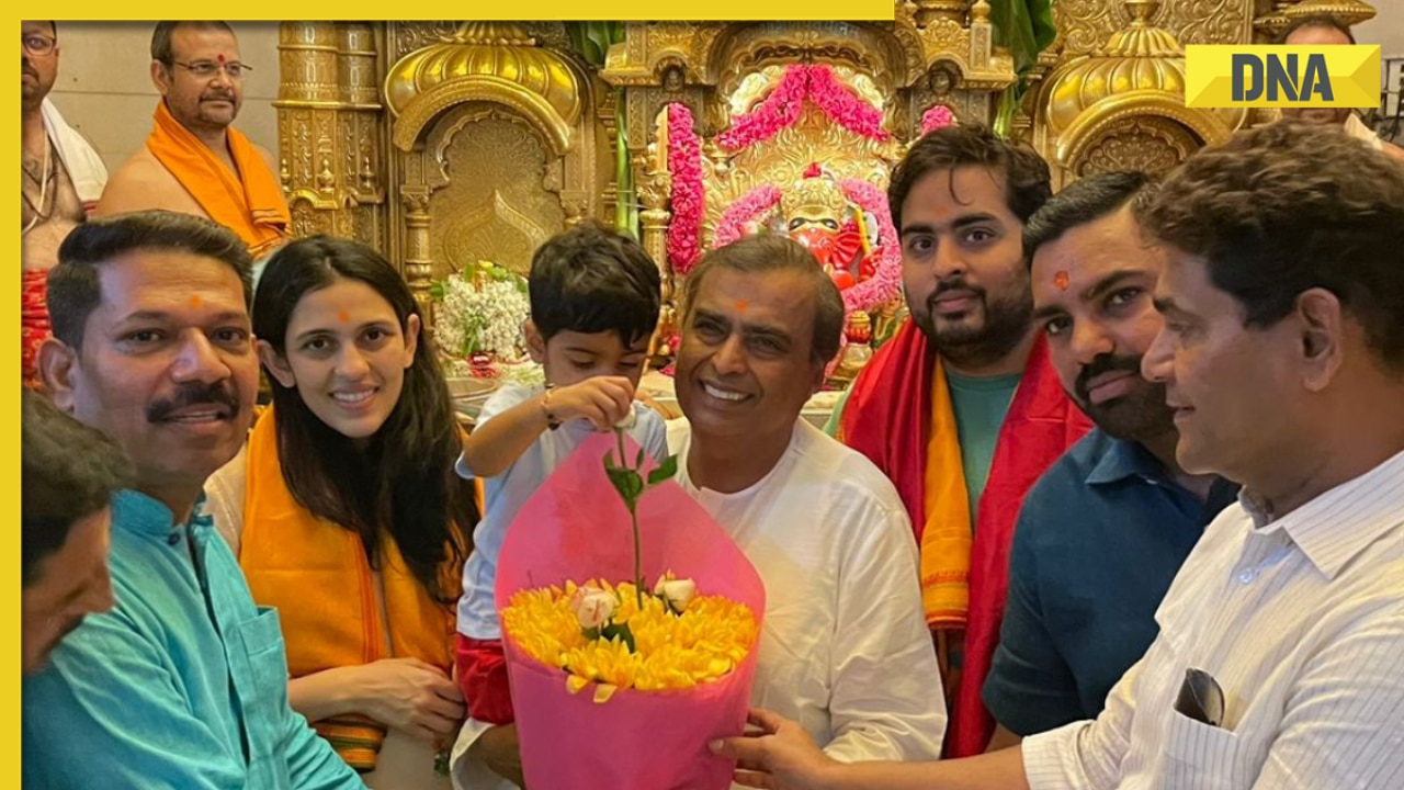 Mukesh Ambani, Akash Ambani, Shloka Mehta visit Siddhivinayak Temple ...
