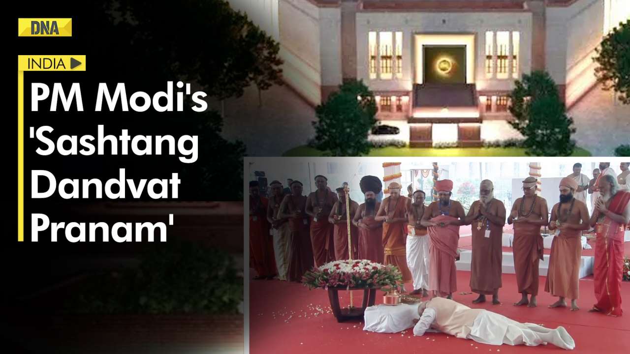 New Parliament Building: PM Modi performs 'Sashtanga Dandavat Pranam ...
