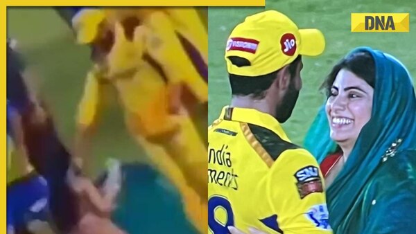 IPL 2023 final: Ravindra Jadeja's wife Rivaba touches his feet after CSK defeat GT in last over ...