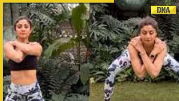 Shilpa Shetty displays insane flexibility as she performs full-body stretch