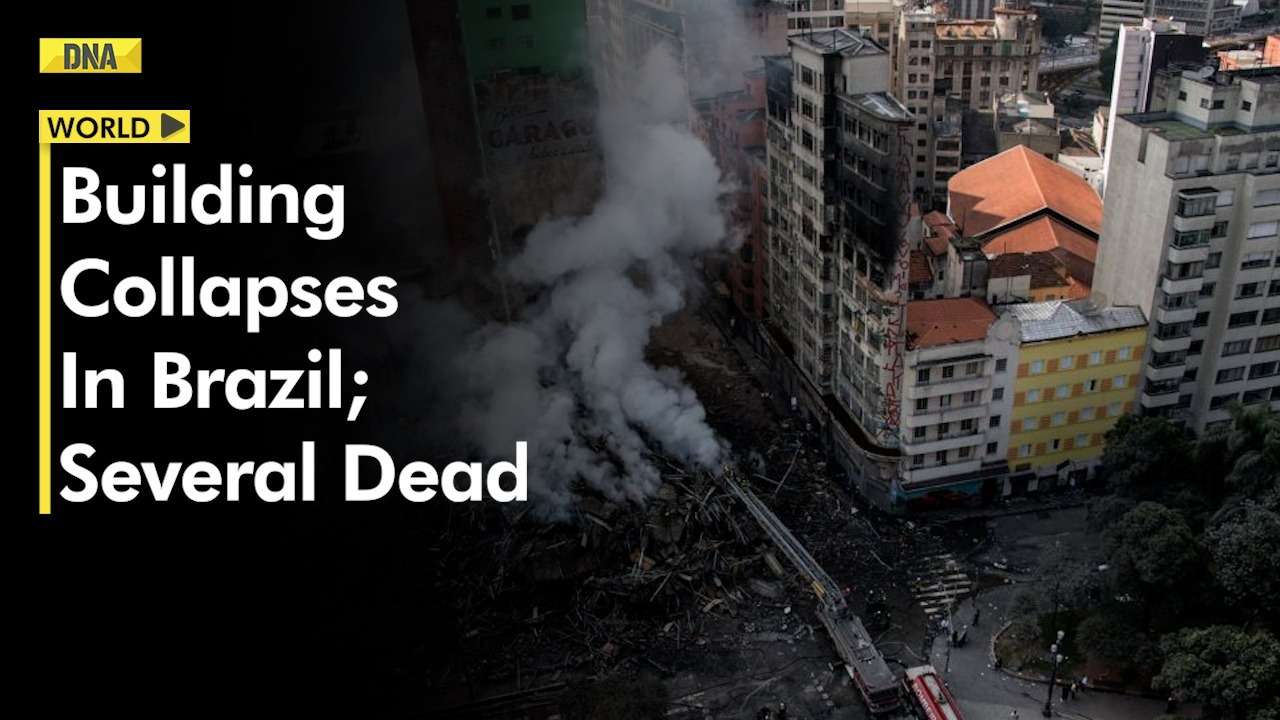 Watch: Brazil building collapses like house of cards; Several dead and ...
