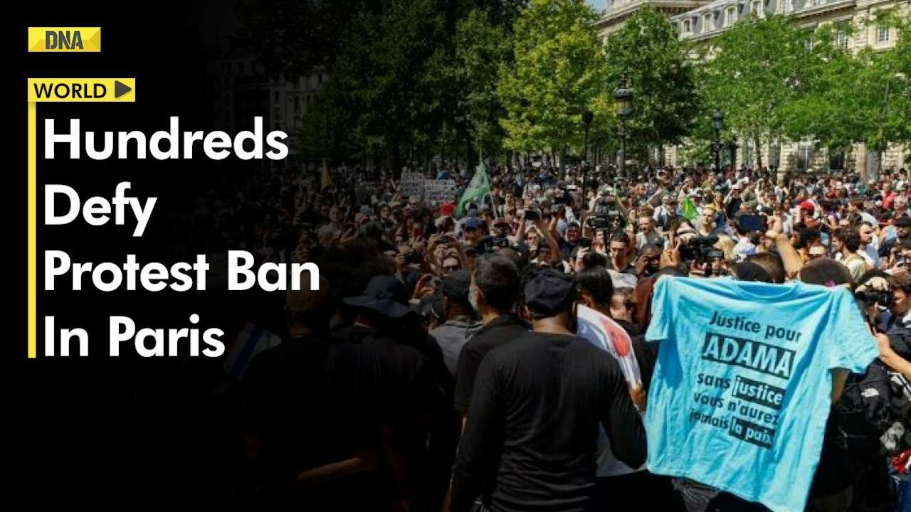 Hundreds take to Paris streets defying protest ban after week of riots