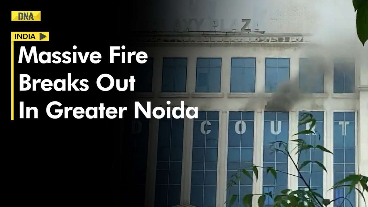Watch Massive Fire At Greater Noida Mall People Jump From 3rd Floor
