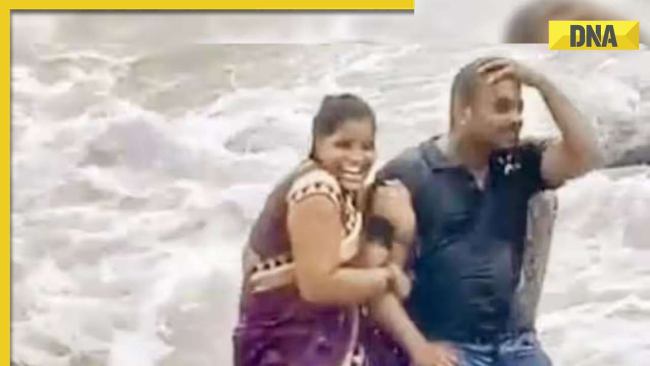 Mumbai Woman Swept Away By Giant Wave At Bandra Bandstand Video Is Viral