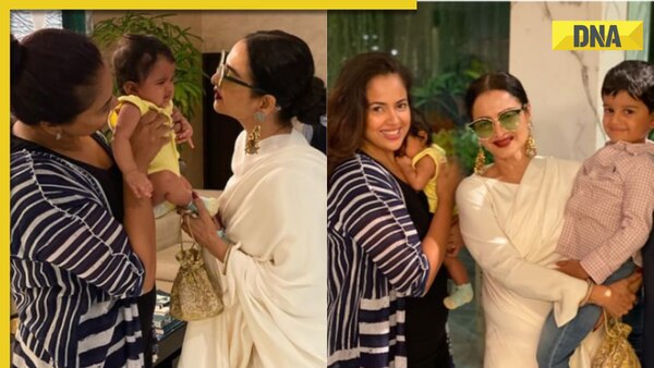 Sameera Reddy shares throwback pictures of her kids with Rekha, fans ...