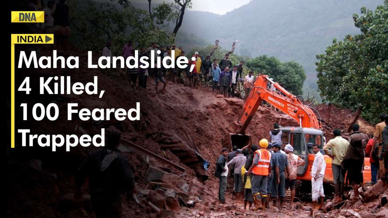 Landslide in Maharashtra’s Raigad: 4 killed, 70 rescued, several families feared trapped