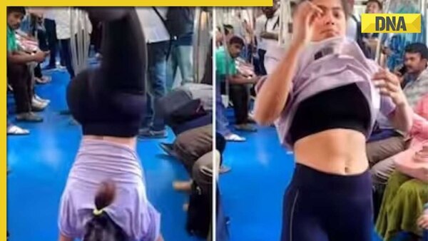 Viral video: Woman performs somersault inside Bengaluru Metro, netizens react