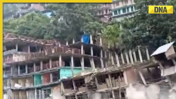 Video: Multiple houses collapse during landslide, hundreds of vehicles stranded in Himachal’s Kullu