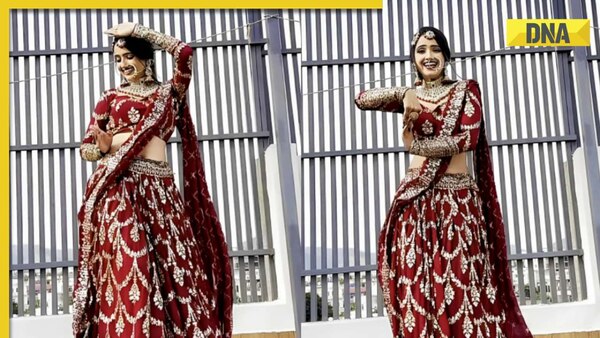 Viral video: Woman in stunning bridal attire lights up internet with ...