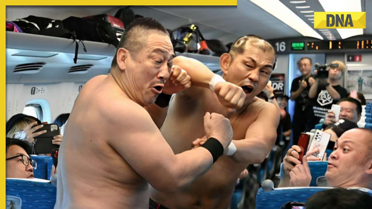 Viral video: Passengers stunned as WWE-style match unfolds on bullet ...